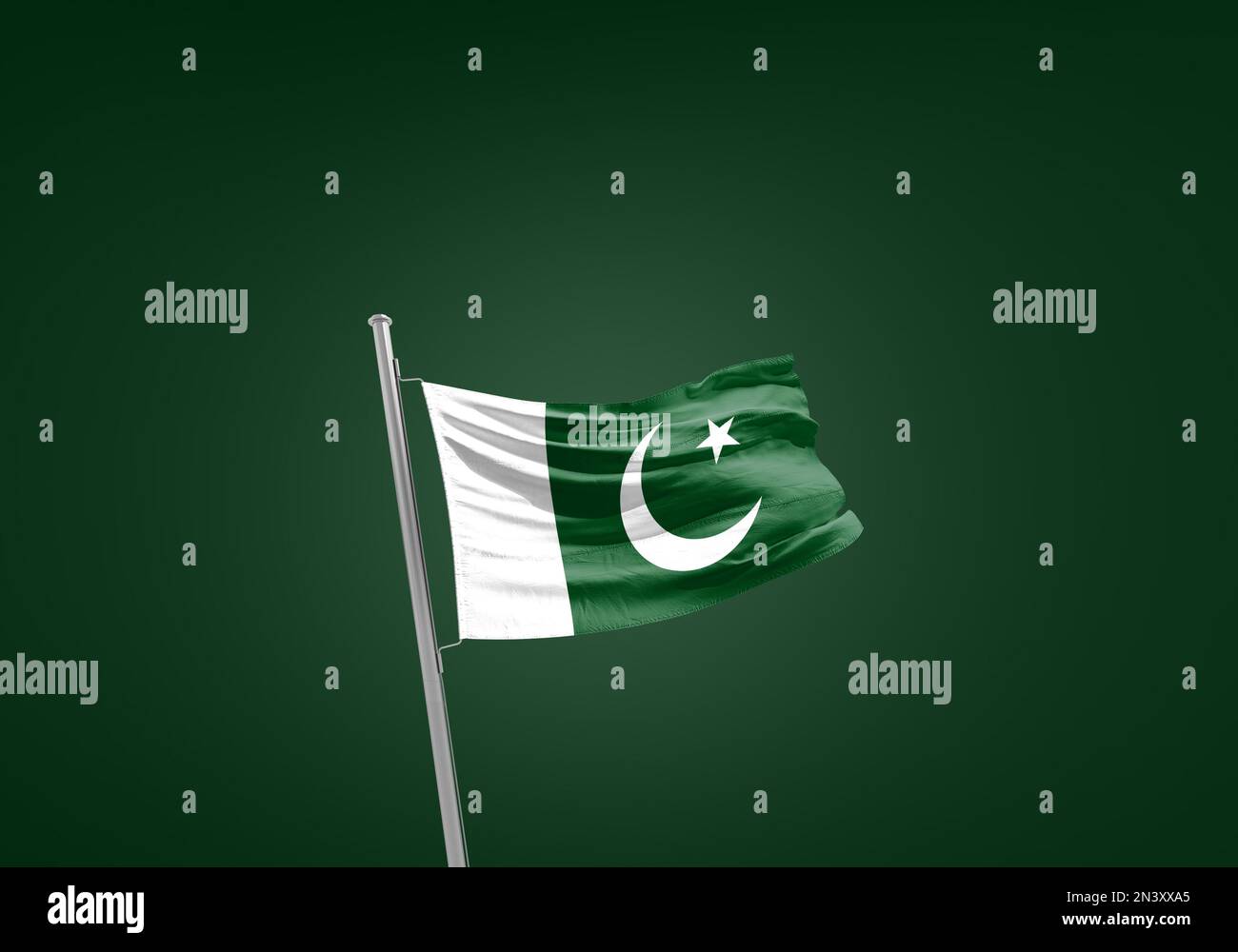 pakistan waving flag in beautiful sky Stock Photo - Alamy