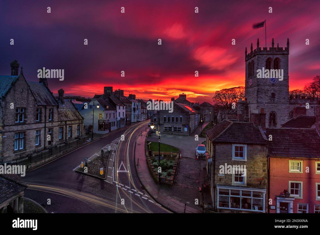 An aerial view of St Mary's Catholic Church Barnard Castle, United ...