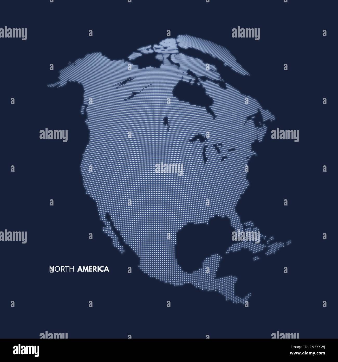 North America. Earth globe. Global business marketing concept. Dotted ...