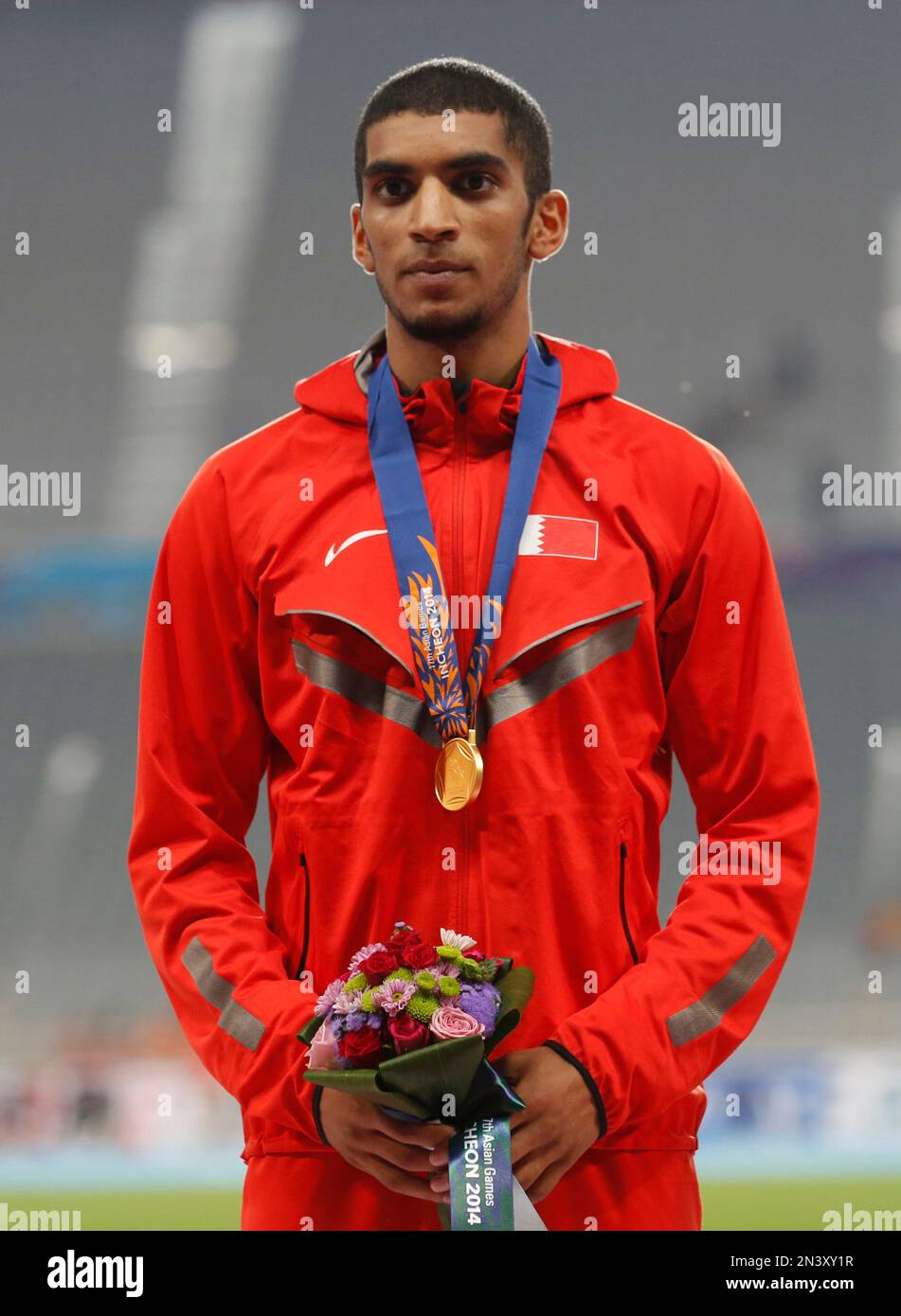 Gold medal winner Bahrain's Ali Khamis Abbas Ali Khamis celebrates ...