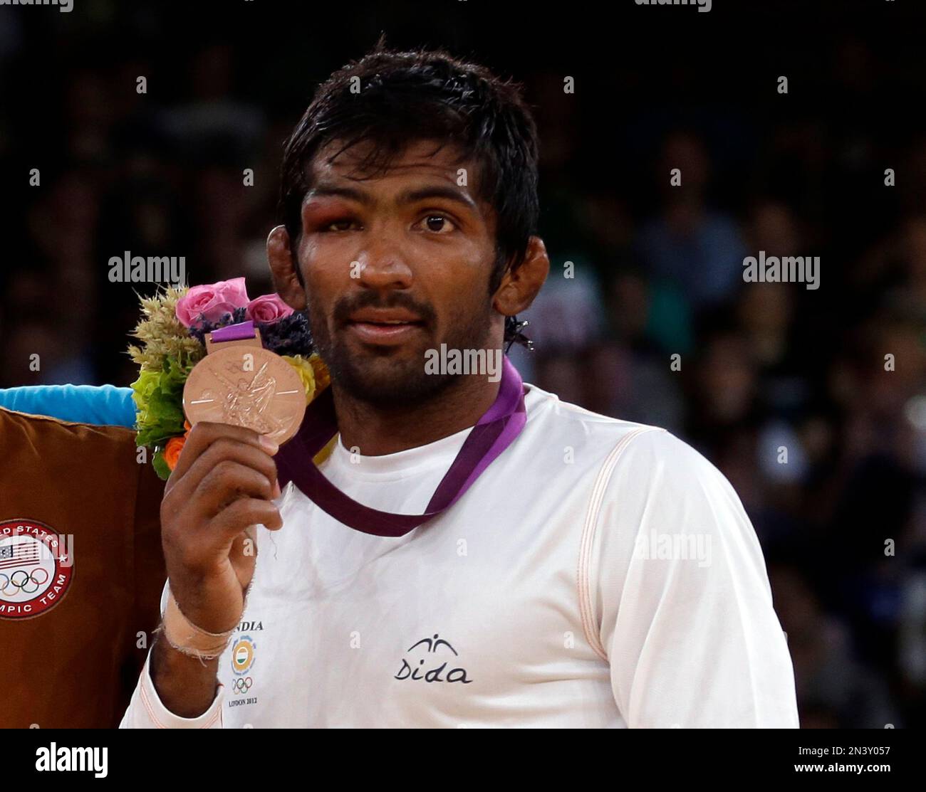 FILE - In this Aug. 11, 2012 file photo, bronze medalist Yogeshwar Dutt ...