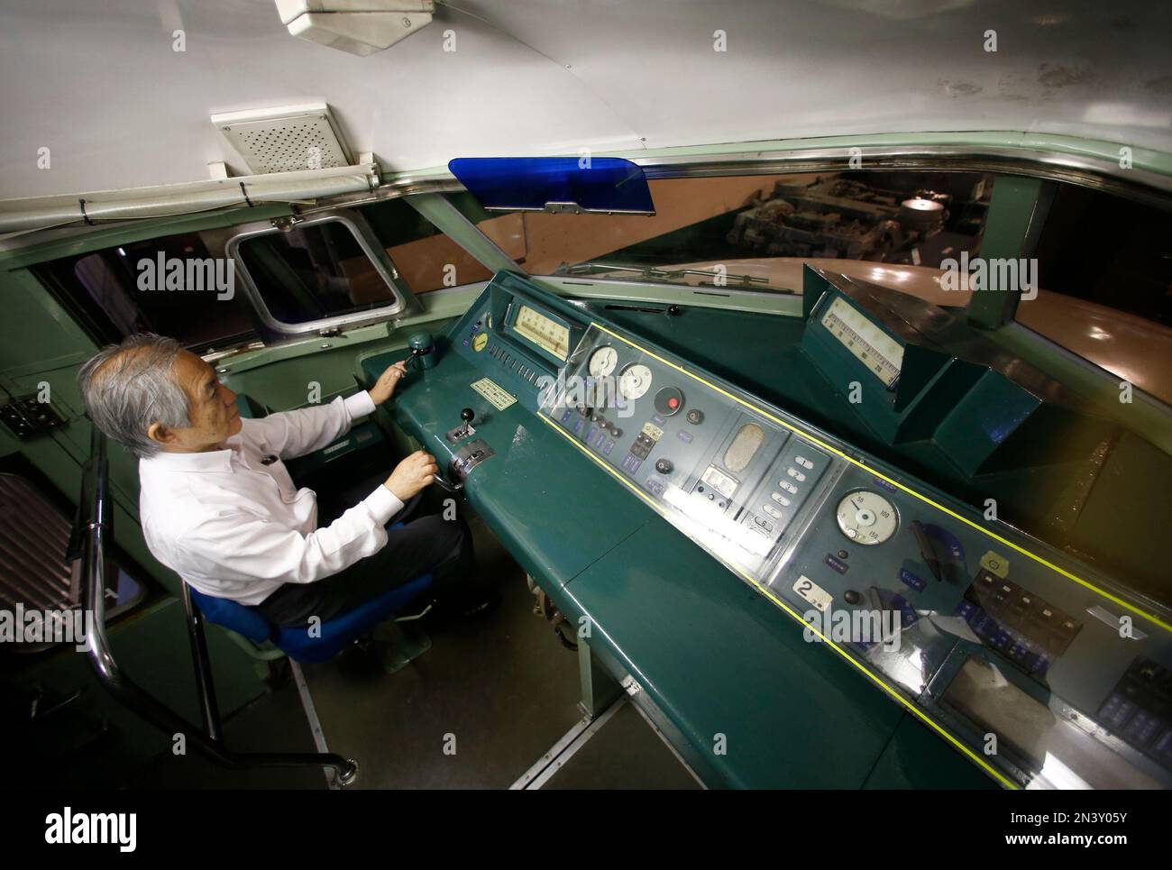 In this Sept. 25, 2014 photo, Railway Museum Deputy Director Fumihiro ...