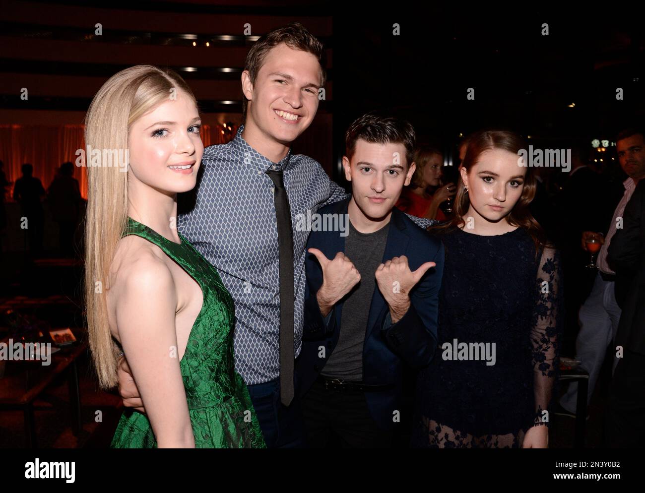 Elena Kampouris, and from left, Ansel Elgort, Travis Tope and Kaitlyn ...