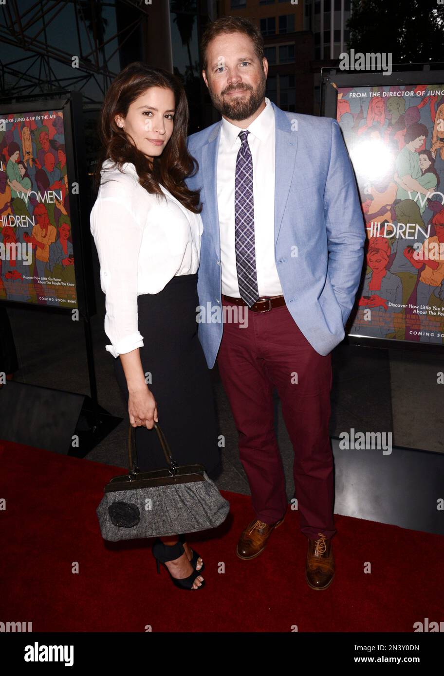 Mercedes Mason, left, and David Denman arrive at the premiere of "Men ...