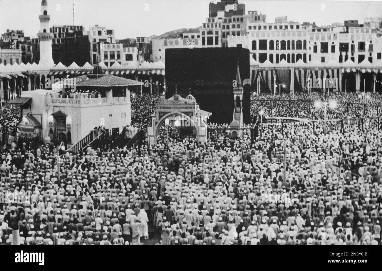 FILE- In this Sept. 24, 1951 file photo, thousands of Muslims perform ...