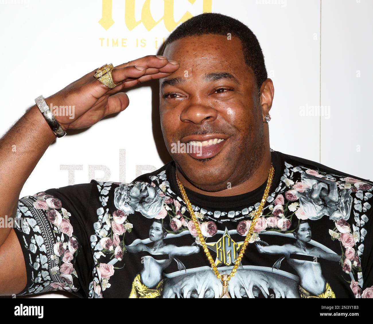 Rapper Busta Rhymes attends the premiere of "Nas: Time Is Illmatic" at ...