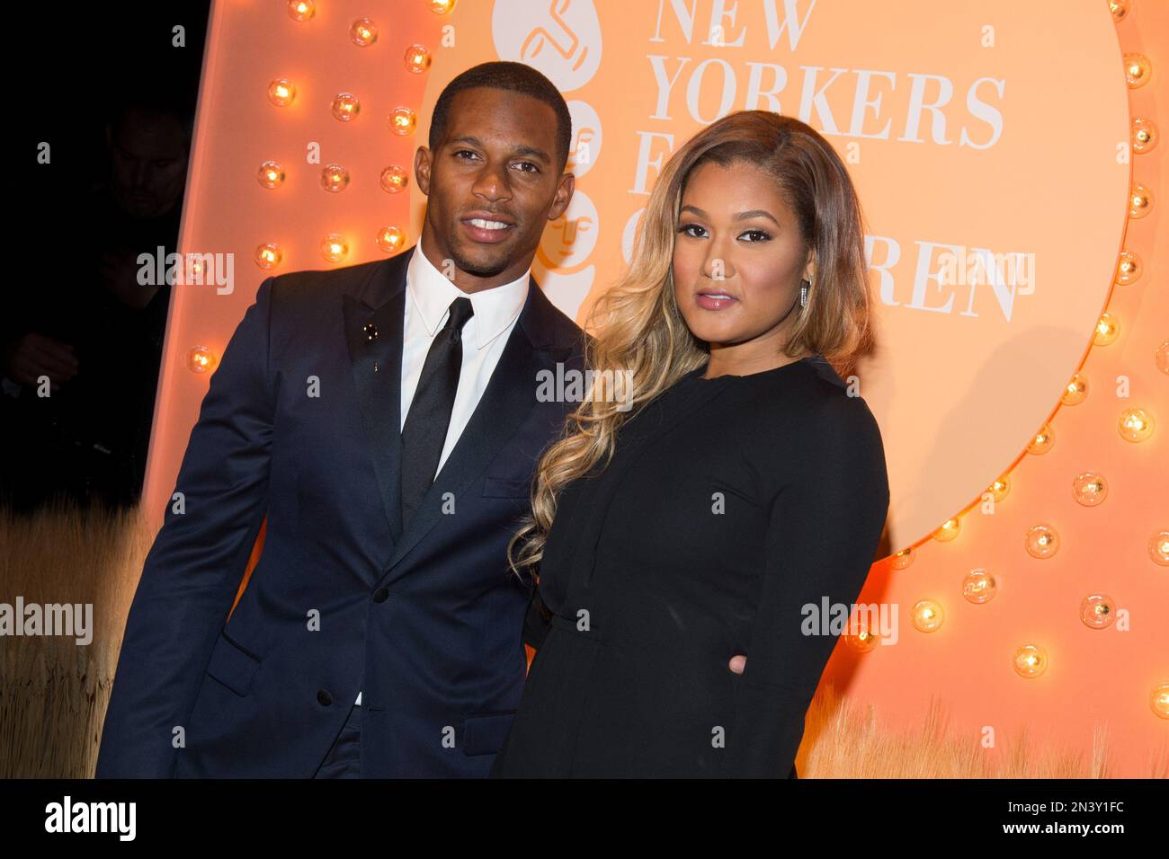 Victor Cruz and Elaina Watley attend the 15th Annual New Yorkers for ...