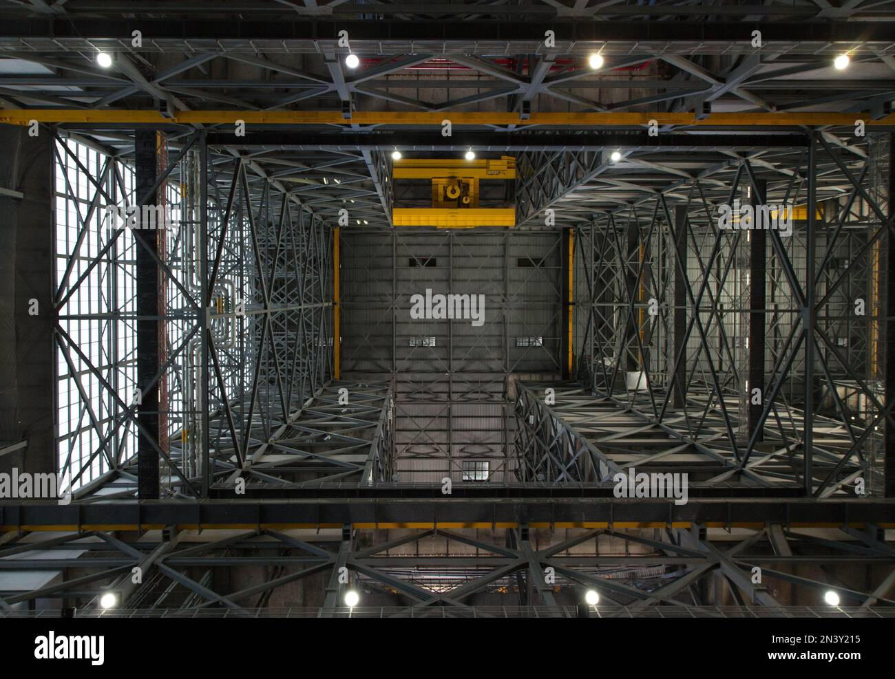A View of the high bays inside of the Vehicle Assembly Building (VAB ...