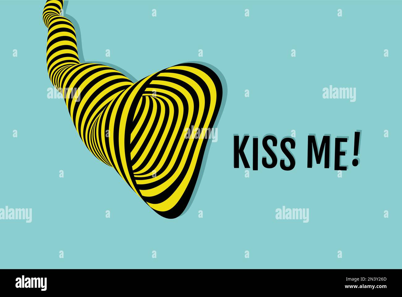Kiss me! 3D vector illustration Stock Vector Image & Art - Alamy