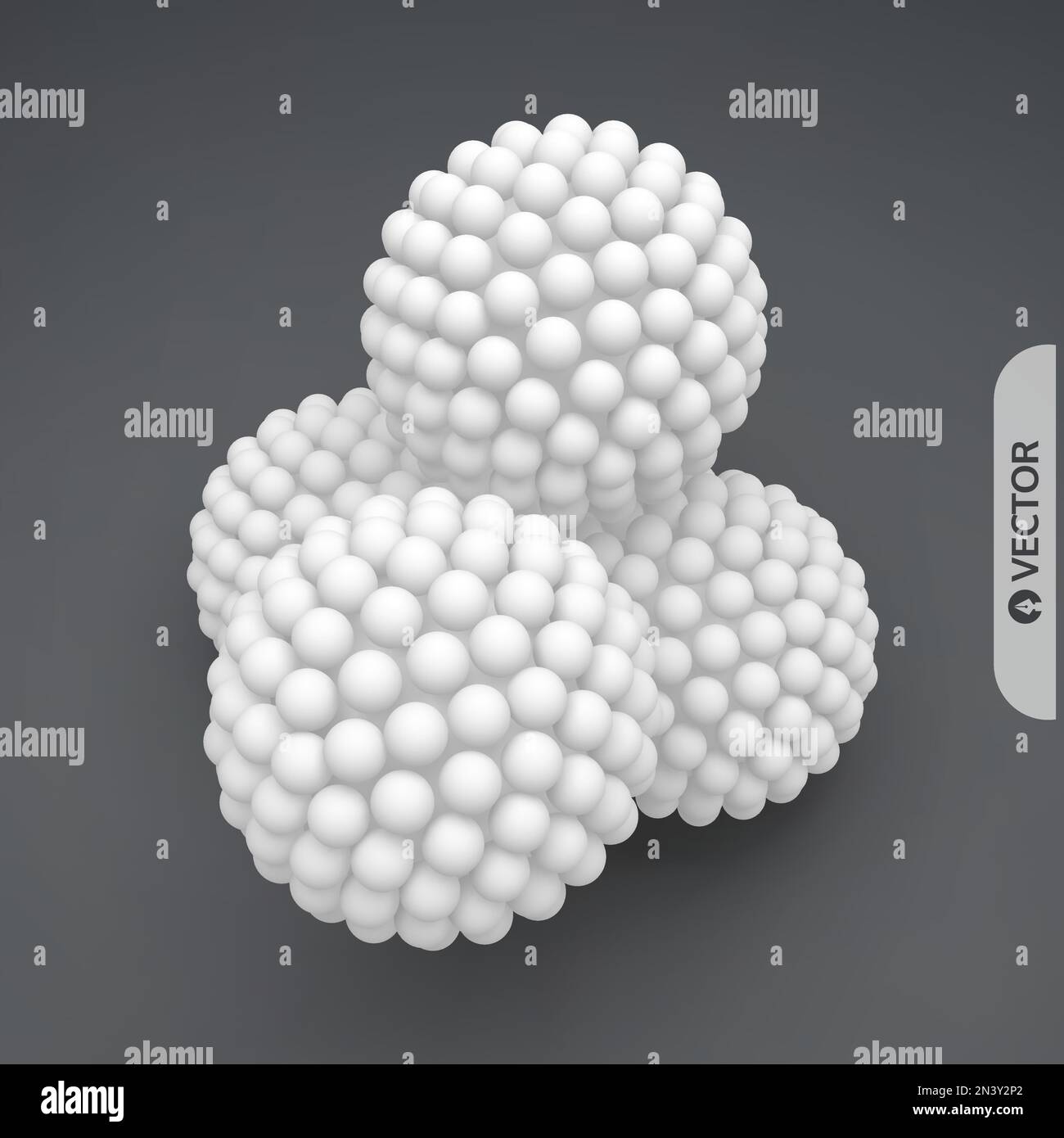 3D Molecule. Vector illustration for science, technology, marketing and ...