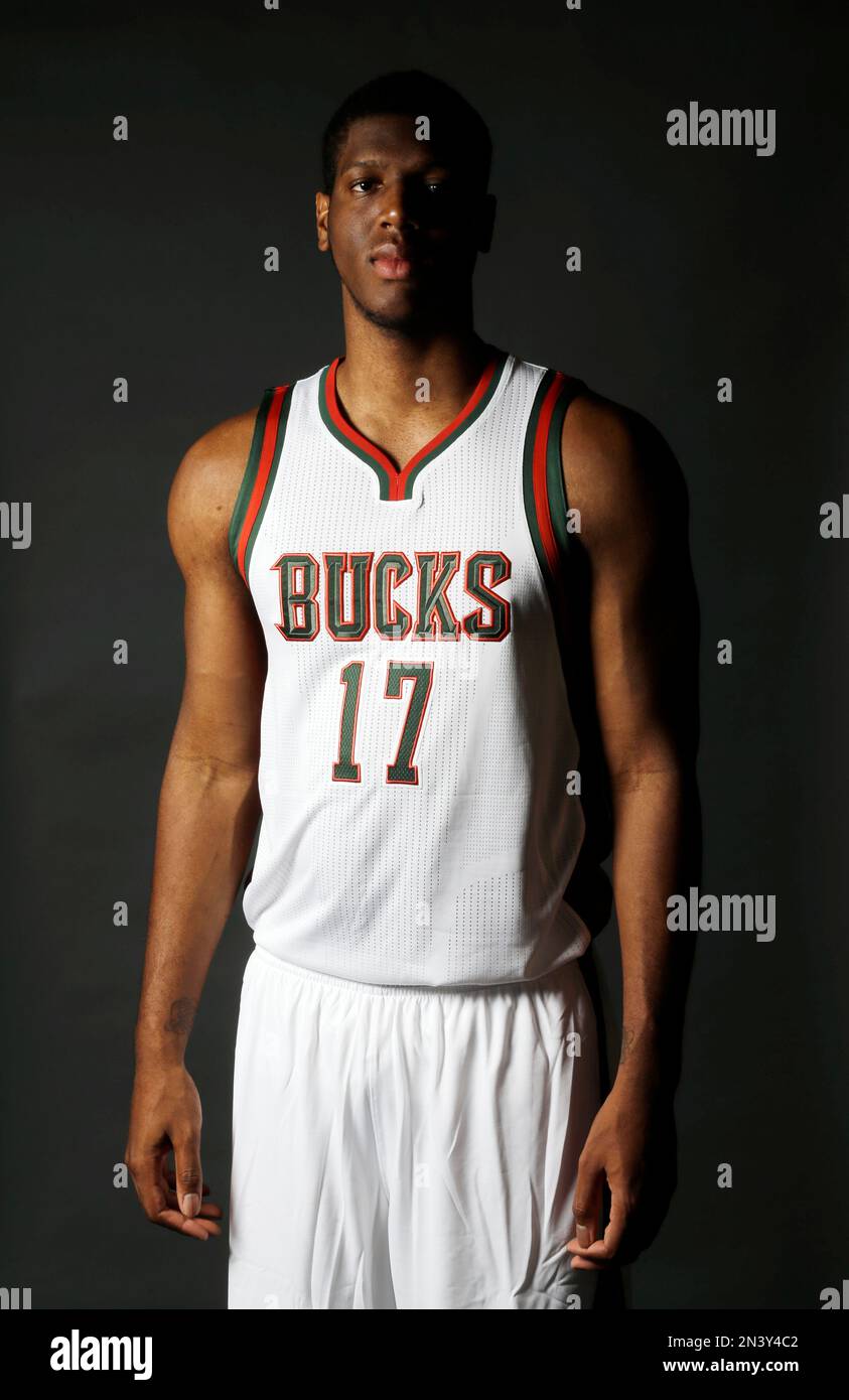 Milwaukee Bucks' Damien Inglis poses for a picture during the team's ...