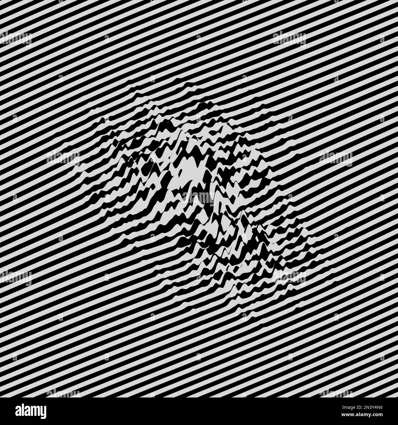 Glitch abstract background. Distortion effect, bug and error. Black and white design. Pattern ...