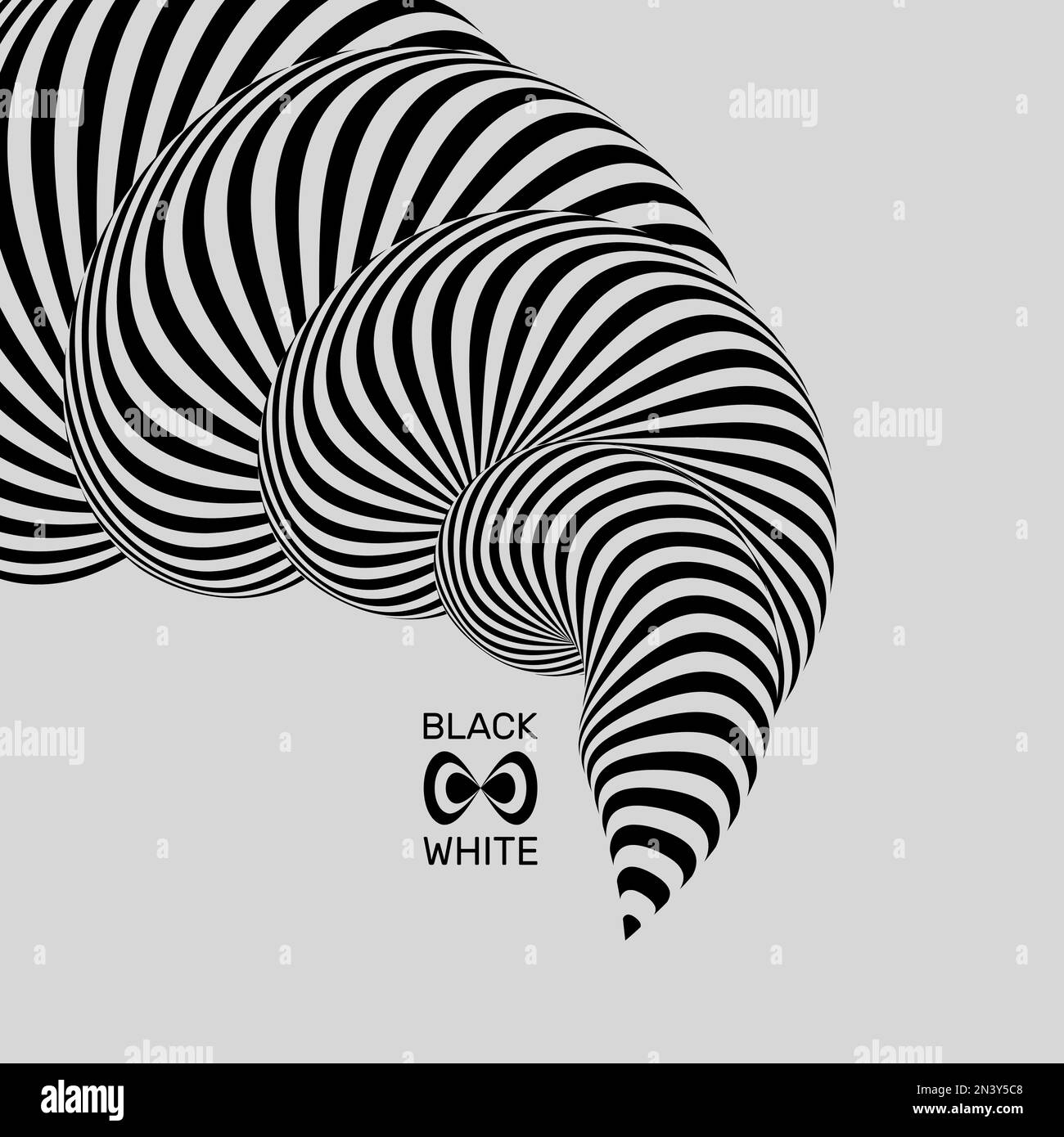 Black and white background. Pattern with optical illusion. Vector ...