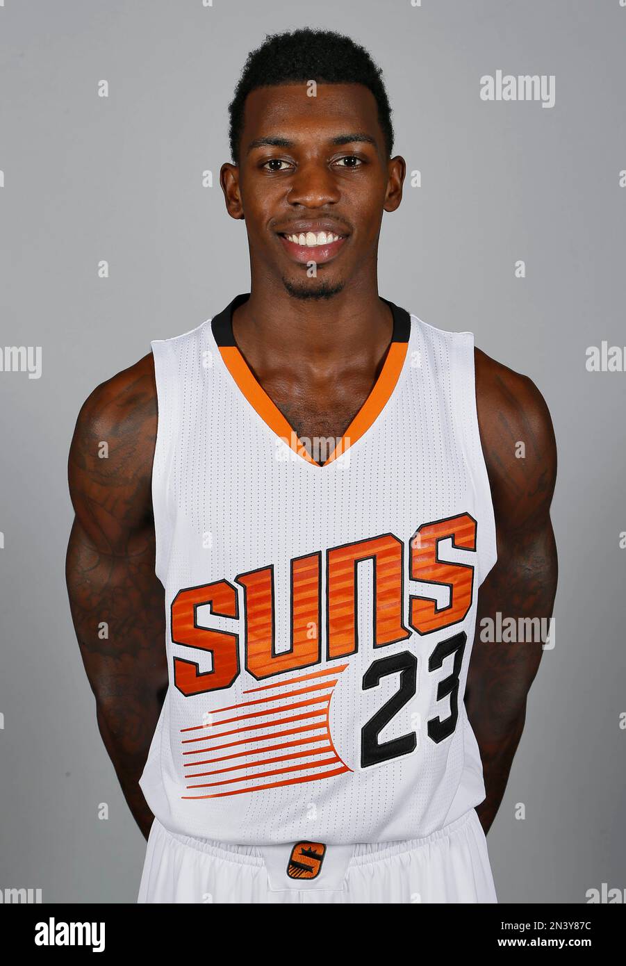 Phoenix Suns' Casey Prather poses for a photo during the Suns' media ...