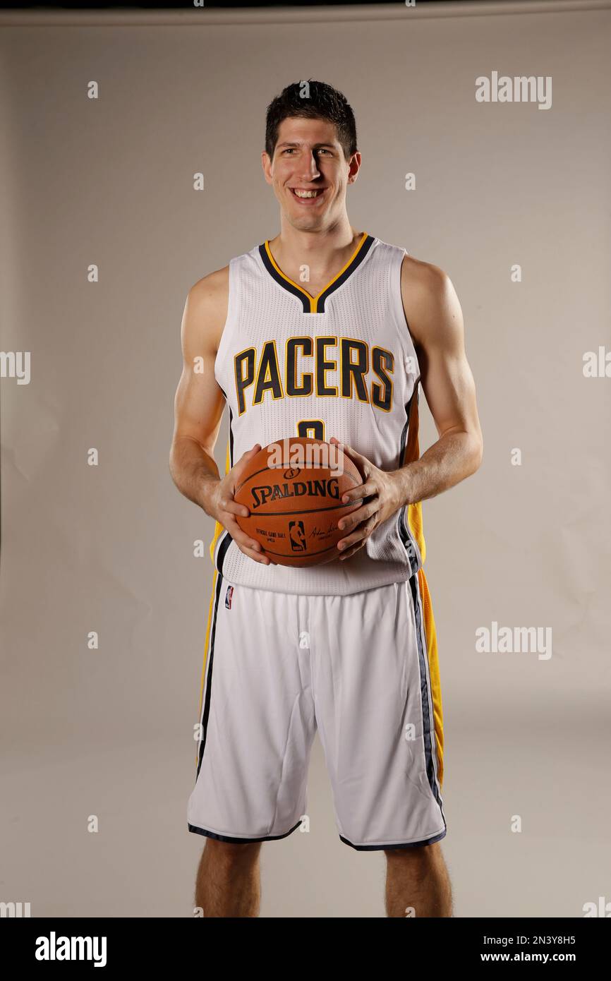 Indiana Pacers forward Damjan Rudez (9) poses for a portrait during the ...