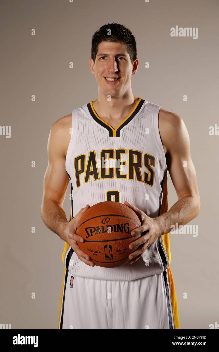 Indiana Pacers forward Damjan Rudez (9) poses for a portrait during the ...