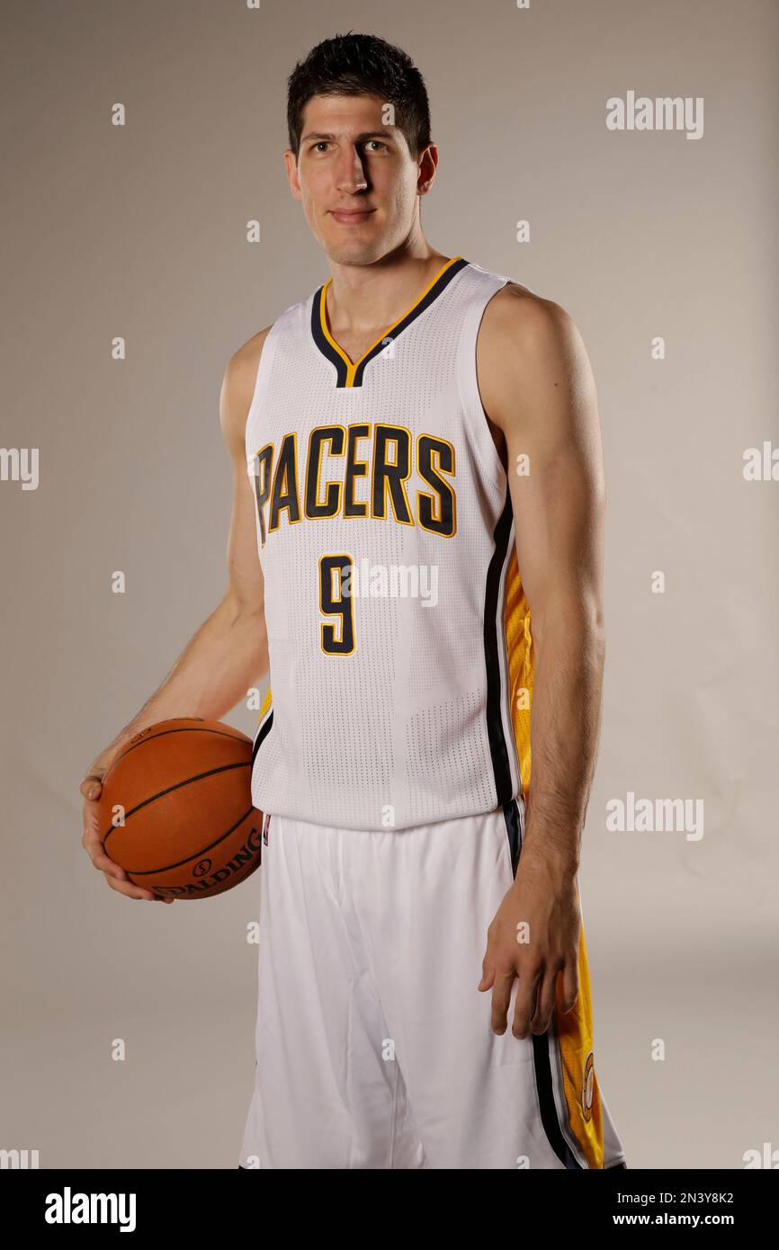 Indiana Pacers forward Damjan Rudez (9) poses for a portrait during the ...