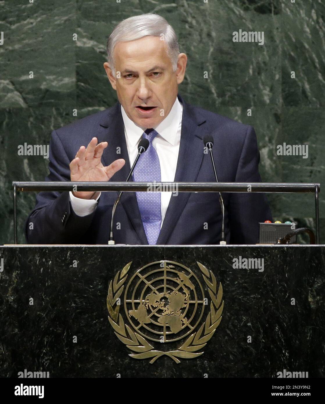Benjamin Netanyahu, Prime Minister of Israel, speaks during the 69th session of the United ...