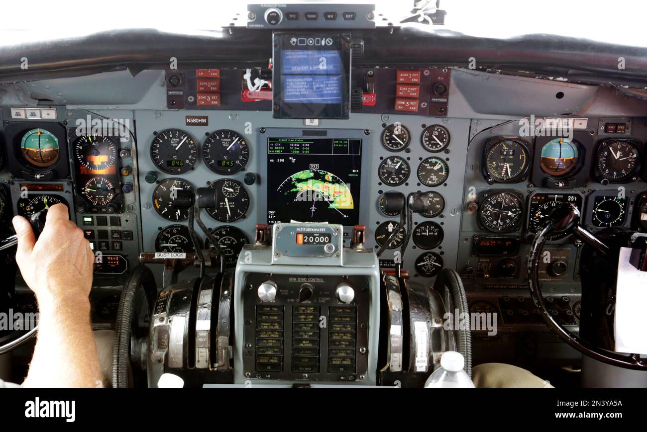 This Aug. 15, 2014 photo shows the Honeywell InturVue weather radar in ...