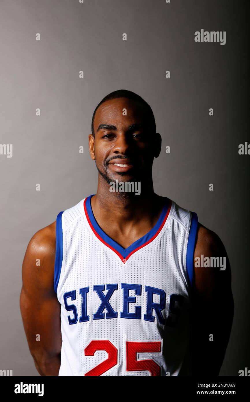 Philadelphia 76ers' Elliot Williams poses for a photo during the NBA ...