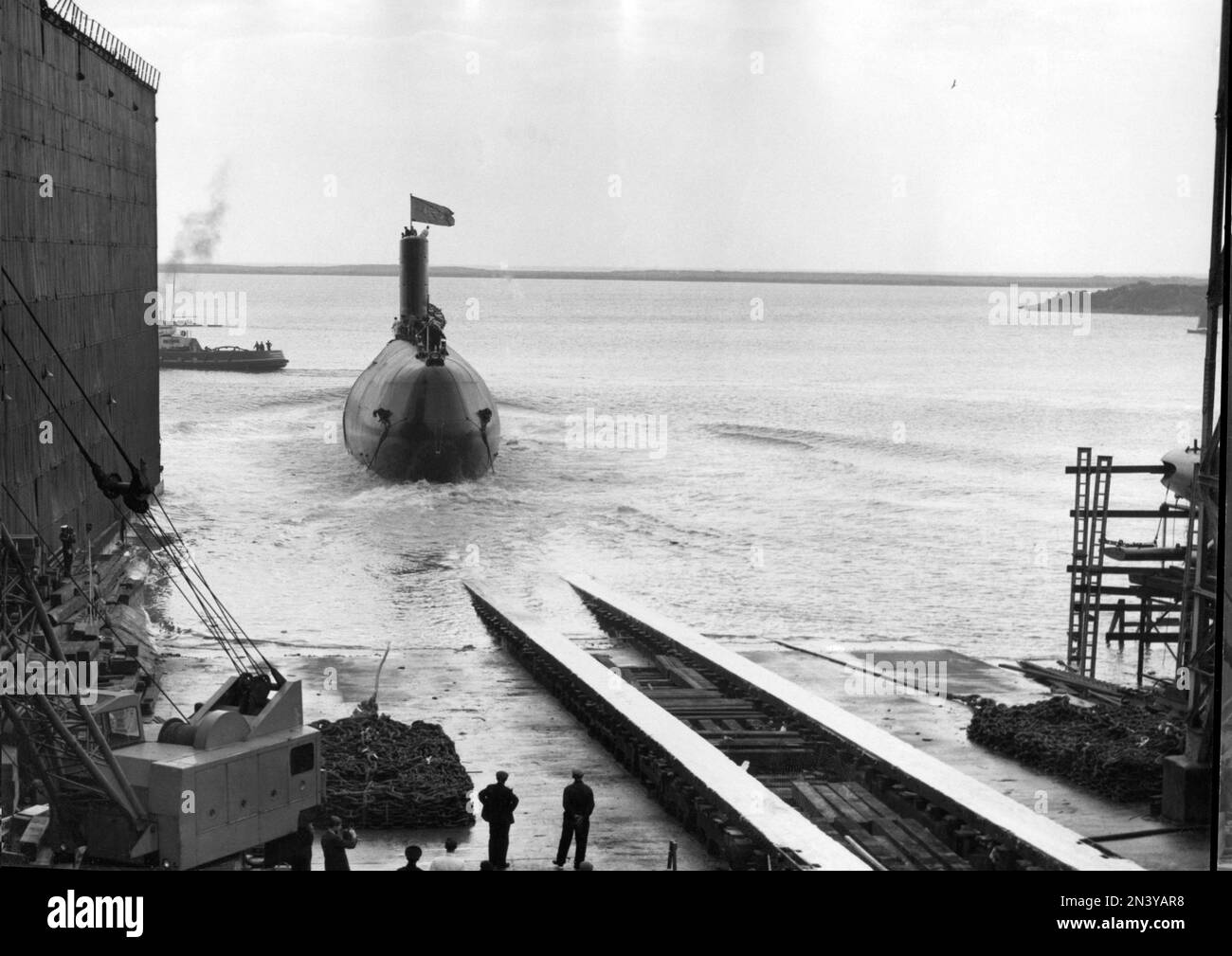 Dreadnought, 3,500 tons, Britain's first nuclear powered submarine, is ...