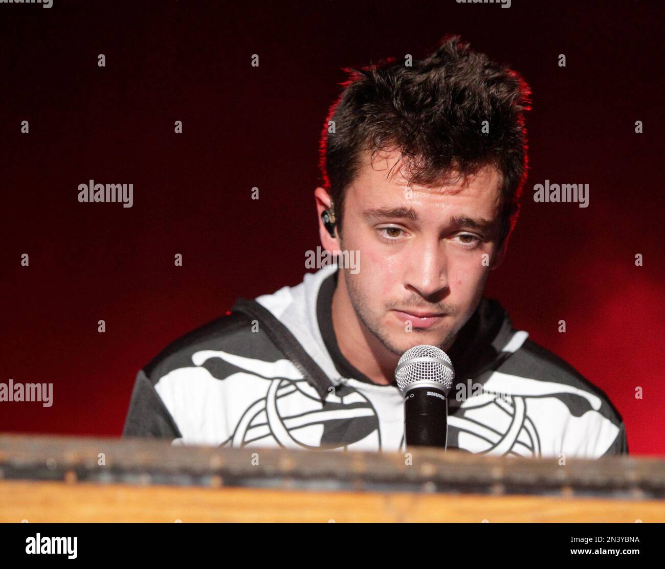 Tyler Joseph of the band Twenty One Pilots performs in concert at the ...