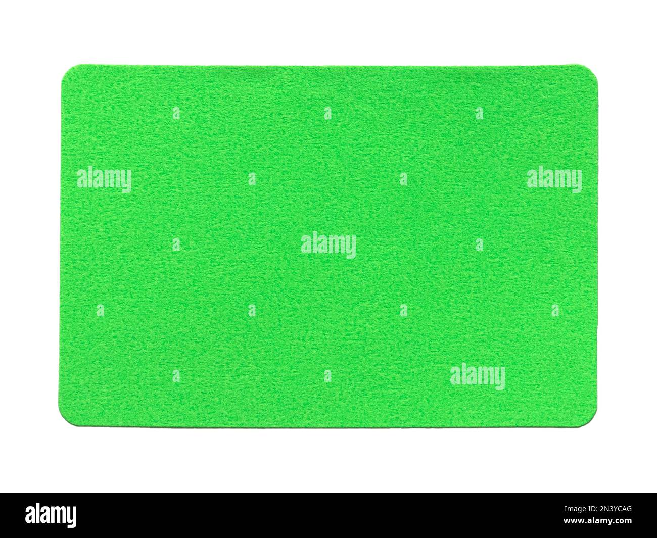 Green rectangular paper sticker label isolated on white background ...