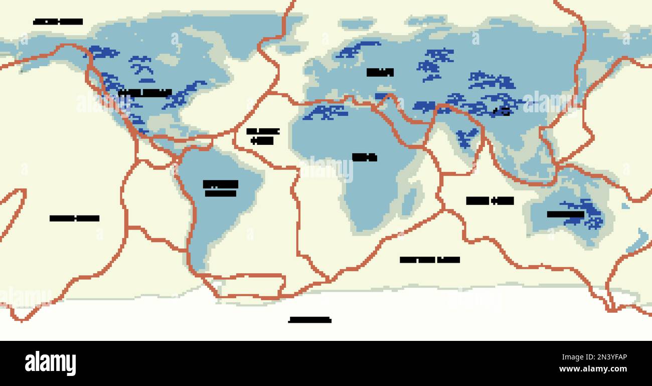 World map with continent names illustration Stock Vector Image & Art ...