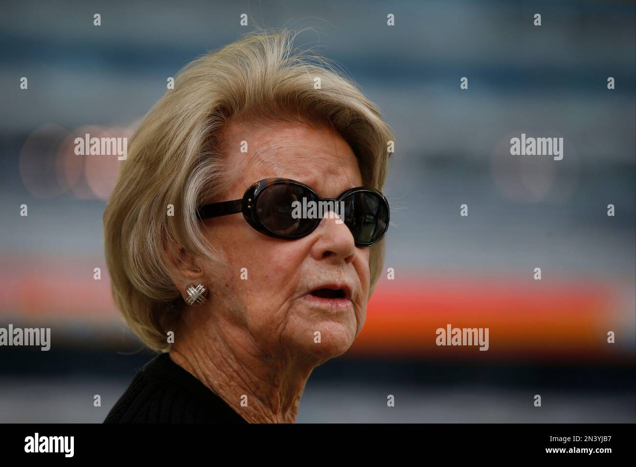 Detroit Lions owner Martha Firestone Ford is seen on the field prior to ...