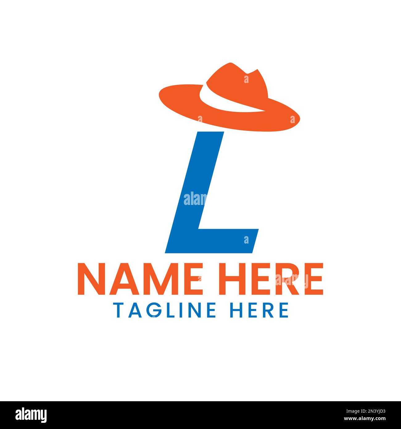 Letter L Gentlemen Hat Logo Design Concept With Cowboy Hat Icon ...