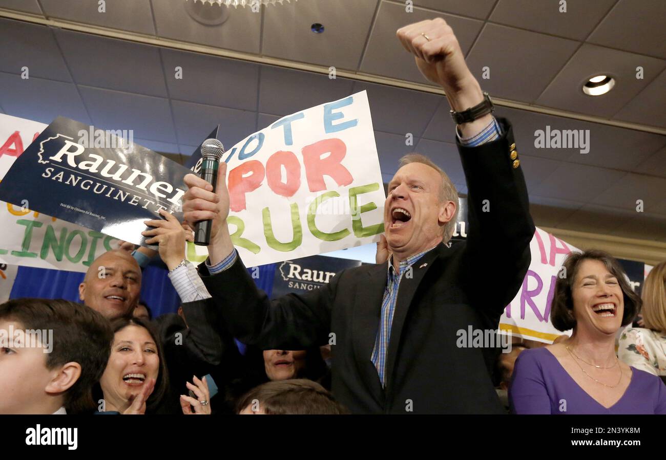 FILE - In this March 18, 2014 file photo, businessman Bruce Rauner and ...