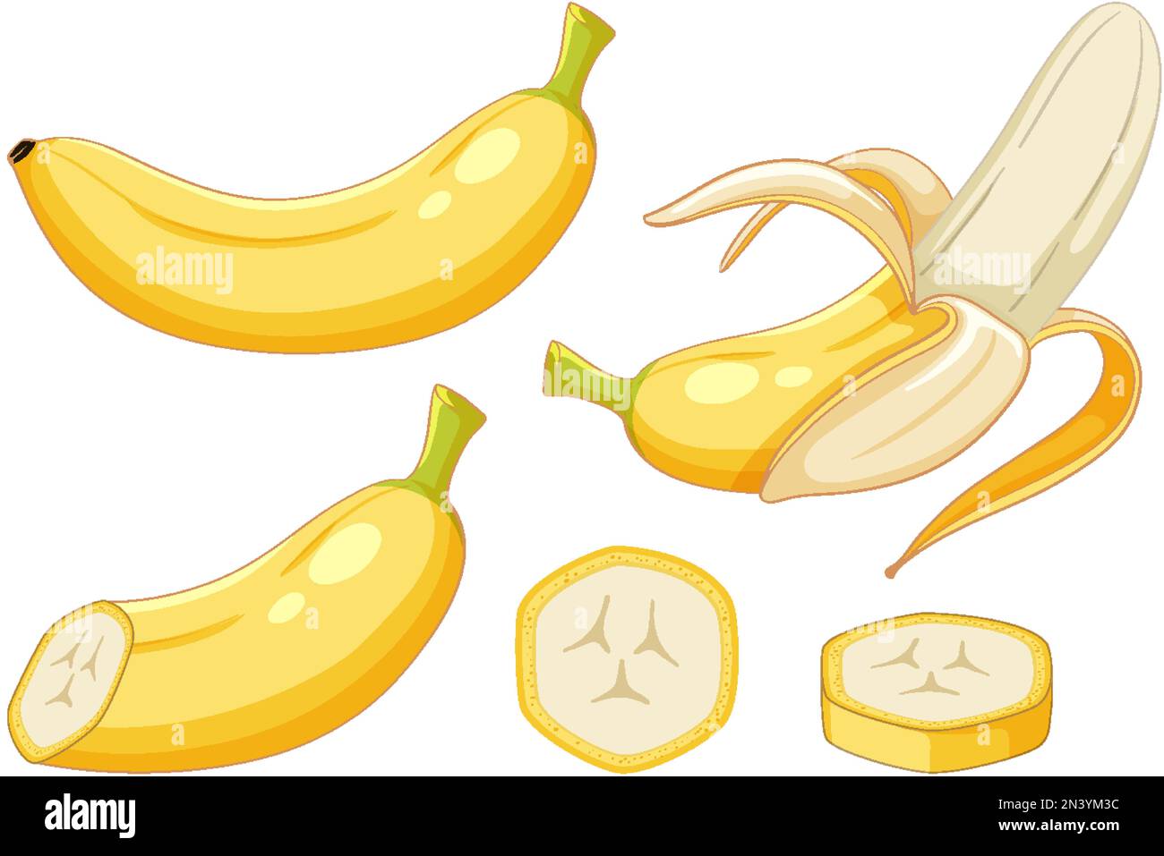 Set of banana fruit cartoon illustration Stock Vector Image & Art - Alamy