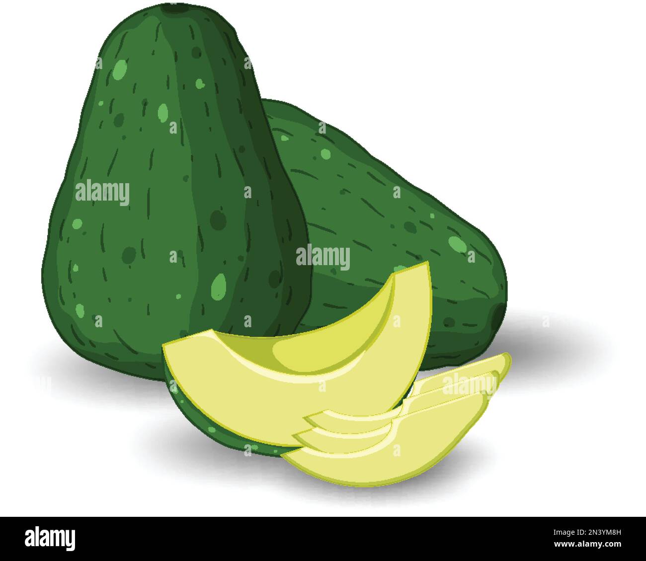 Isolated avocado fruit cartoon illustration Stock Vector Image & Art ...
