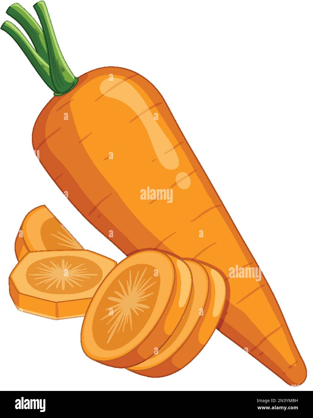 Carrot cartoon style isolated illustration Stock Vector Image & Art - Alamy