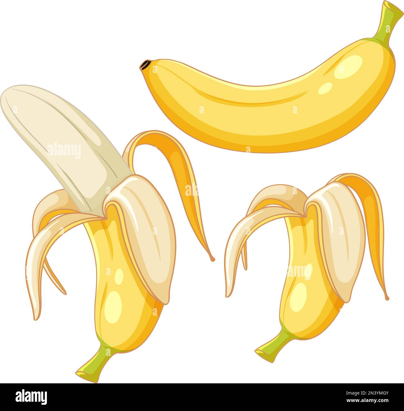 Peeled Banana Drawing For Kids