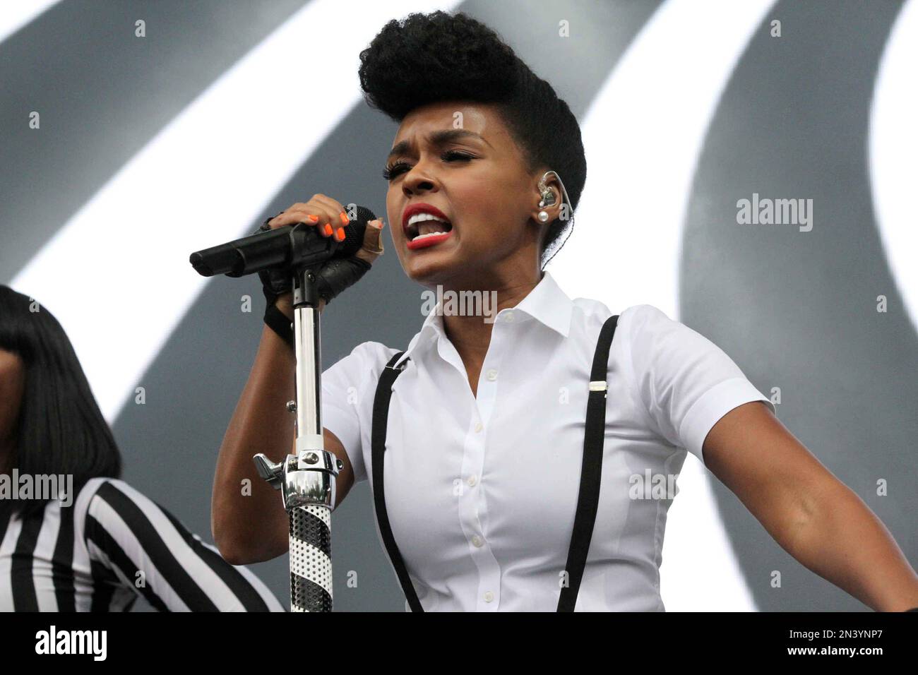 Janelle Monáe Robinson as Janelle Monáe performs during the Outkast # ...