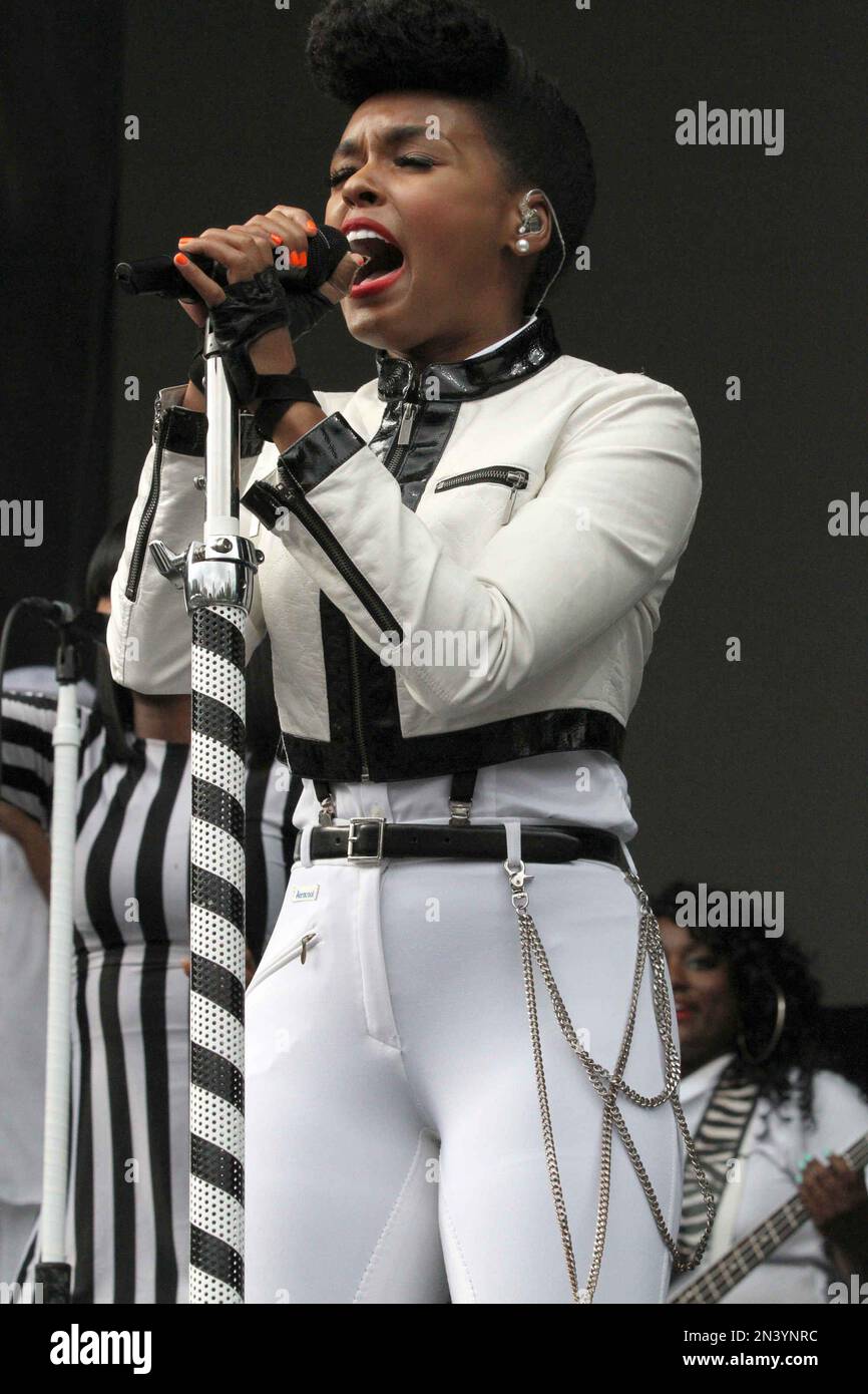 Janelle Monáe Robinson as Janelle Monáe performs during the Outkast # ...