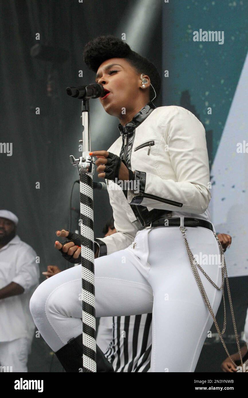 Janelle Monáe Robinson as Janelle Monáe performs during the Outkast # ...
