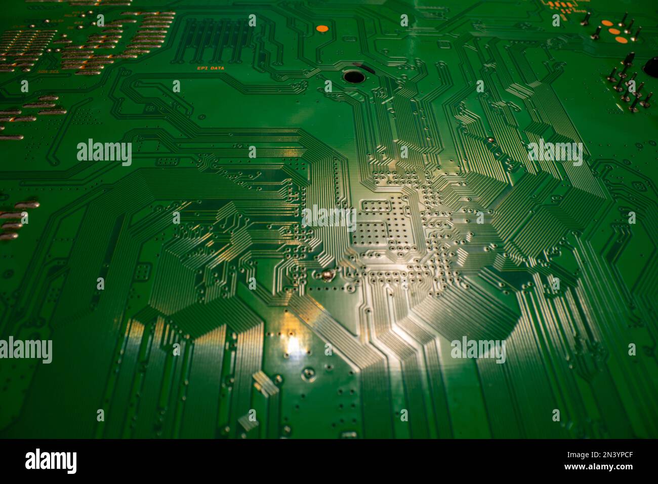 Circuit board. Technological electronic plate with roads and other ...