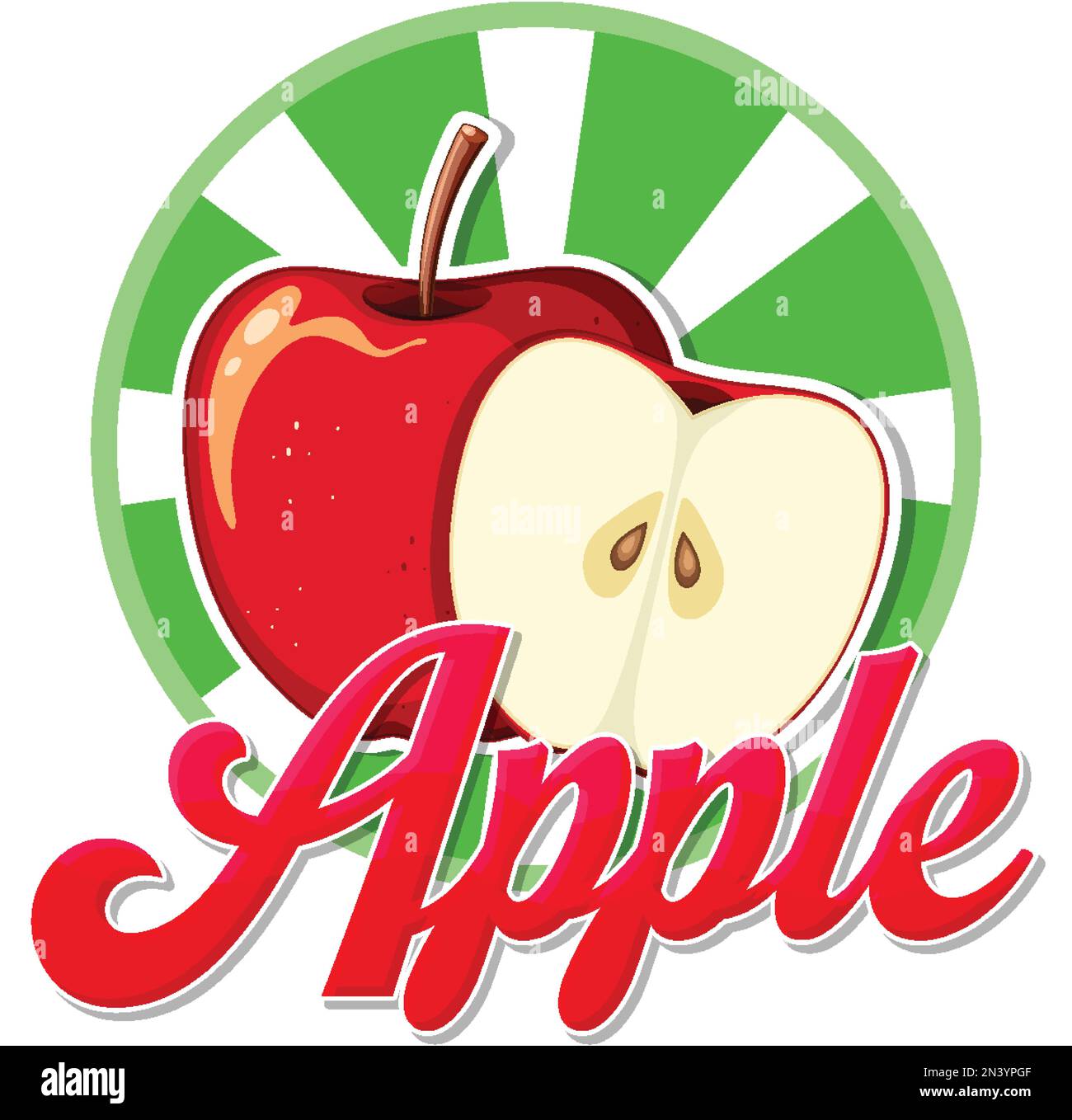 Red apple fruit icon cartoon illustration Stock Vector Image & Art - Alamy