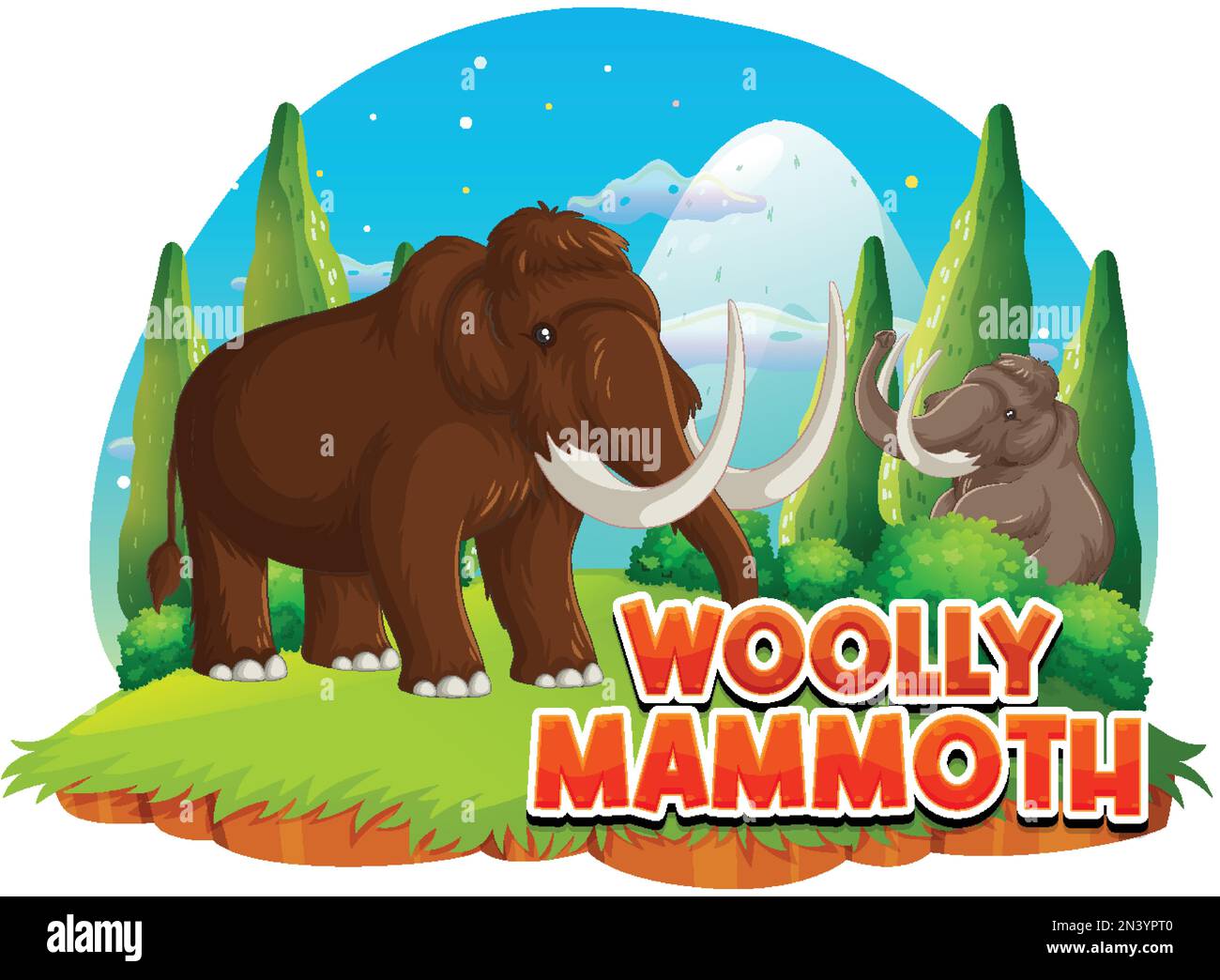 A woolly mammoth in nature illustration Stock Vector Image & Art - Alamy