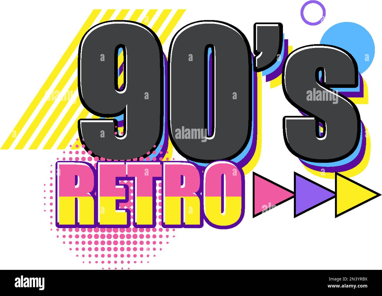90s retro banner template illustration Stock Vector Image & Art - Alamy