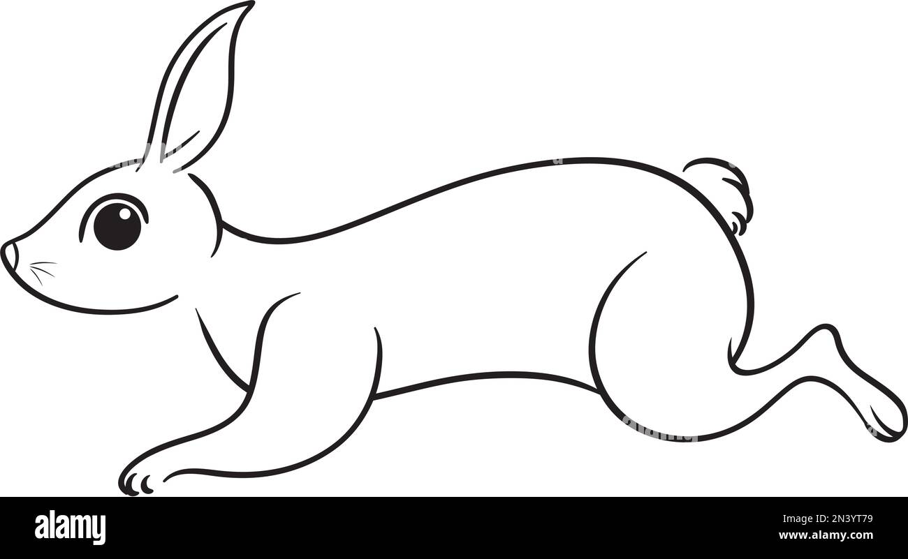 Doodle rabbit cartoon character illustration Stock Vector Image & Art ...