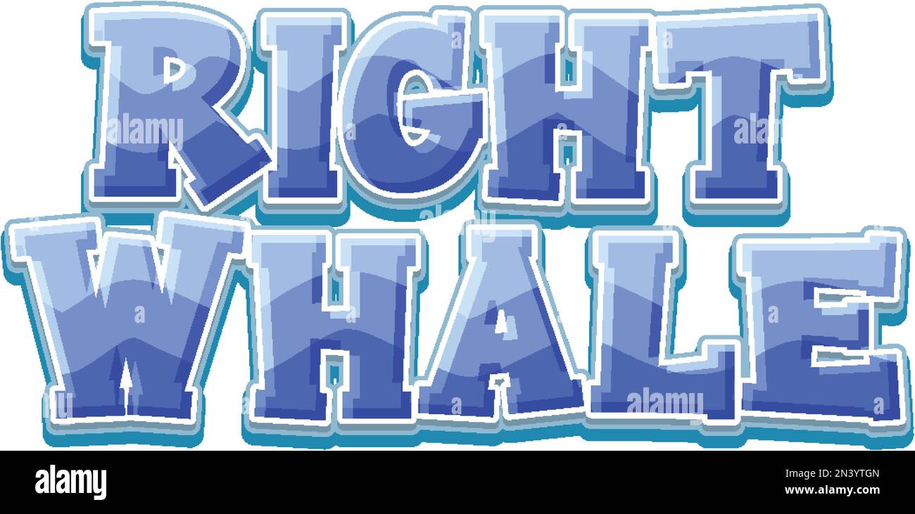 Right whale logo text illustration Stock Vector Image & Art - Alamy