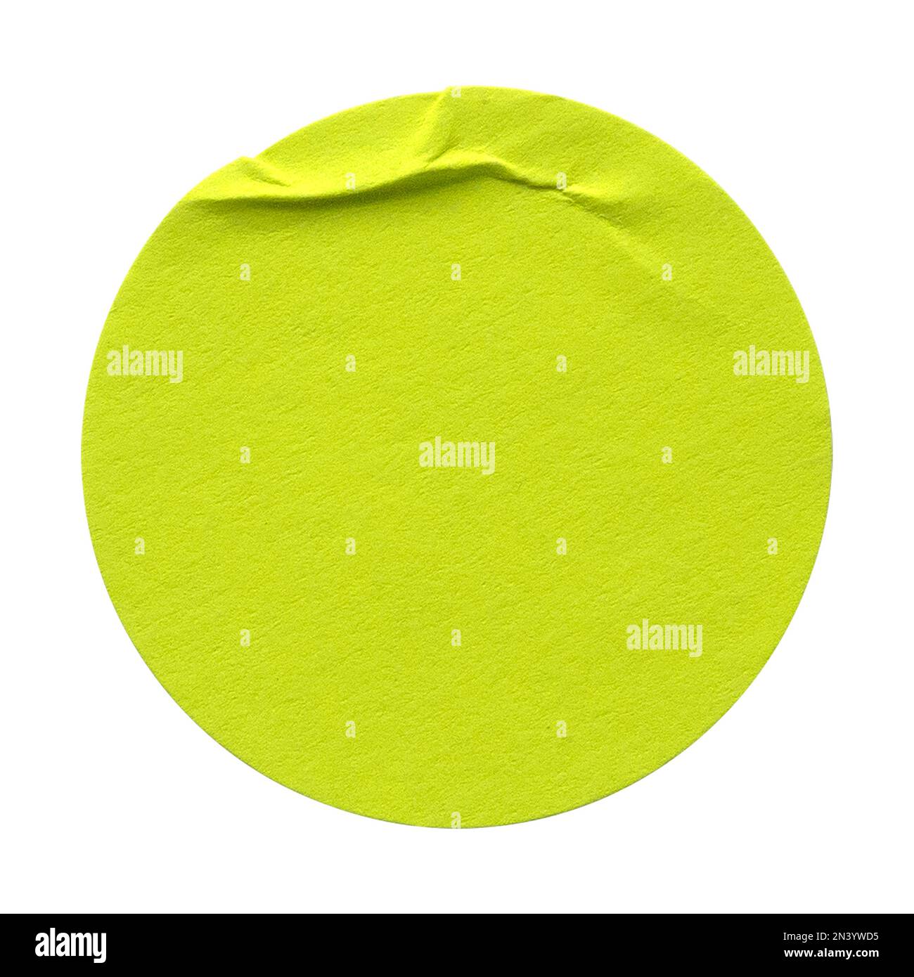 Green circle paper sticker label isolated on white background Stock ...