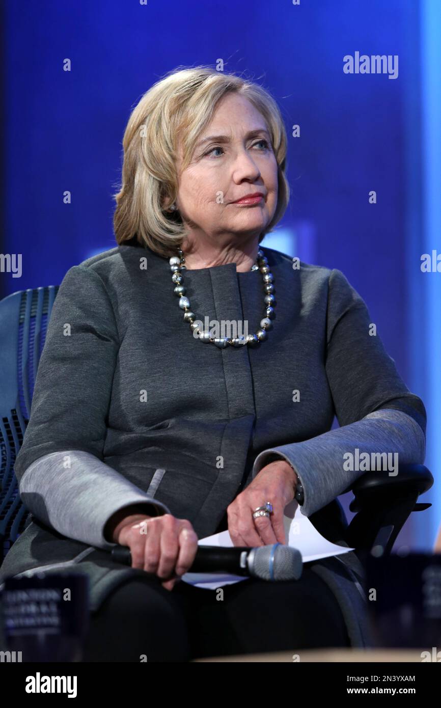 Former Secretary of State Hillary Rodham Clinton listens during a ...