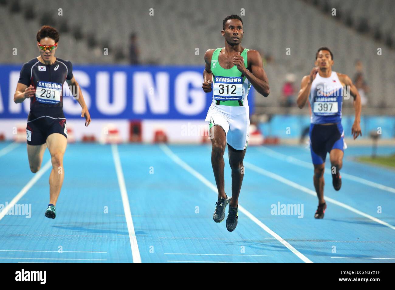 From left to right: Japan's Nobuya Kato, Saudi Arabia's Yousef Ahmed M ...