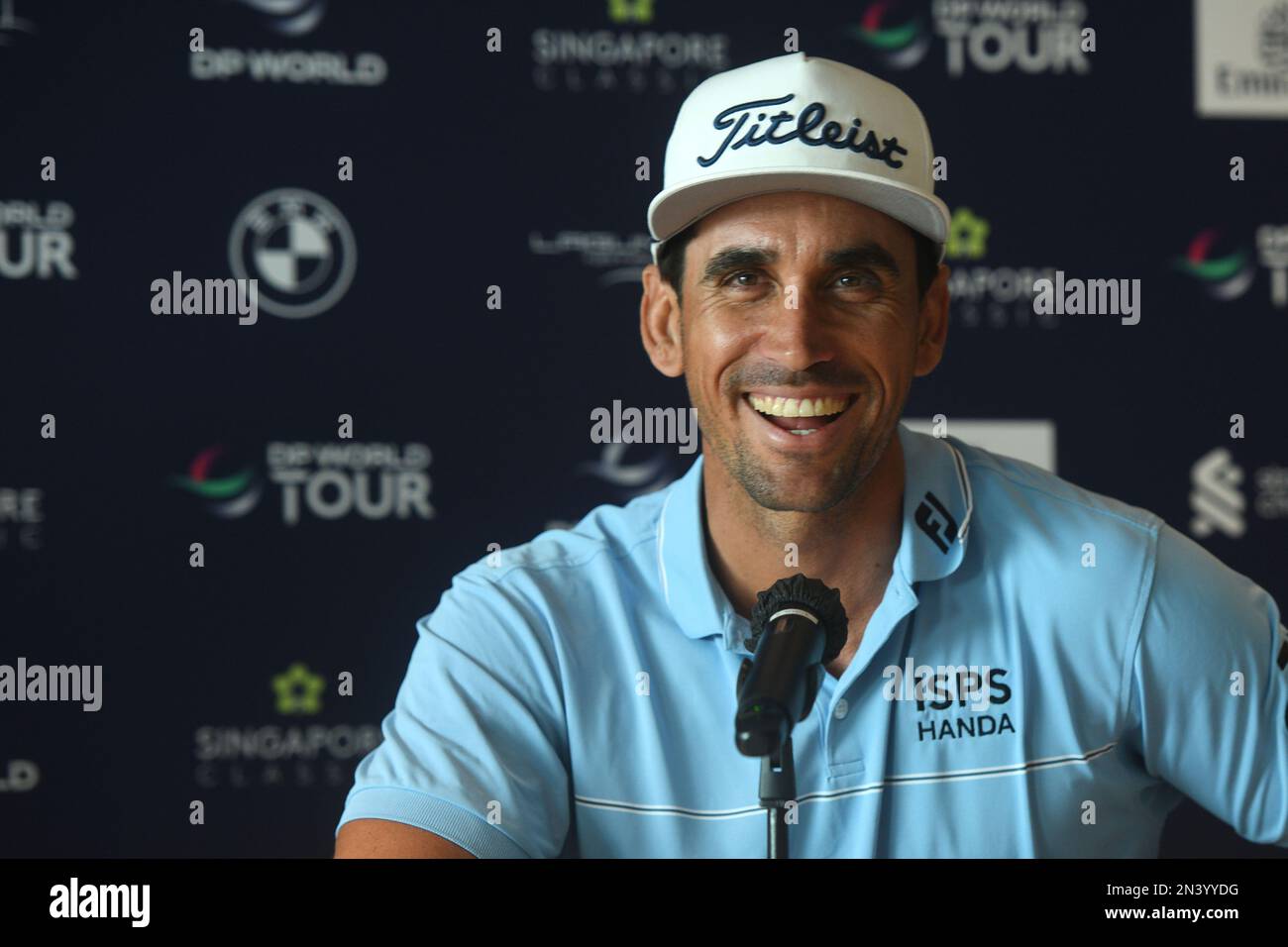 Singapore. 8th Feb, 2023. Rafa Cabrera-Bello of Spain attends the pre ...