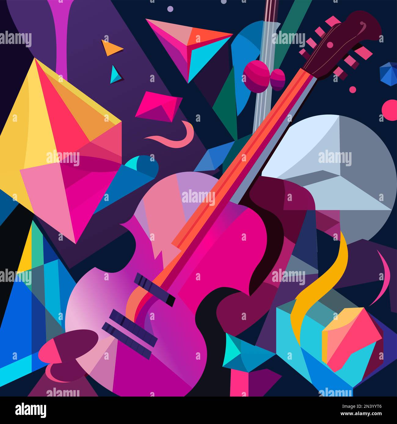 Abstract Vivid Music Background. Vector Illustration Stock Vector Image ...