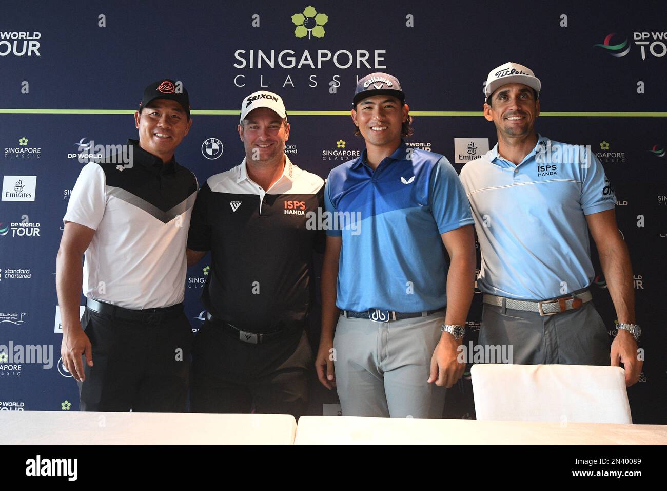 Singapore, Gavin Green of Malaysia and Rafa Cabrera-Bello (from L to R ...